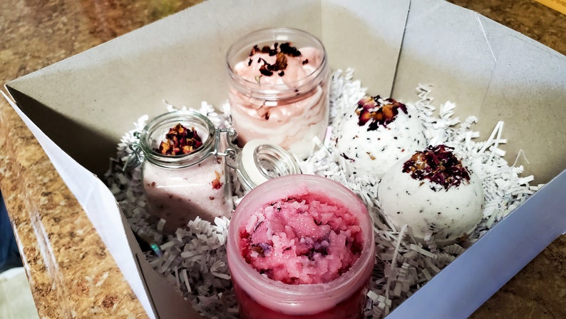 Organic Rose Spa Kit | Rose Bath Box | Organic Rose Bath Box | Organic ...