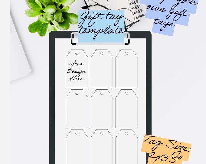 Printable Tag Template L Blank Tags L 2 X 3.5” L Tag Template L Your ...