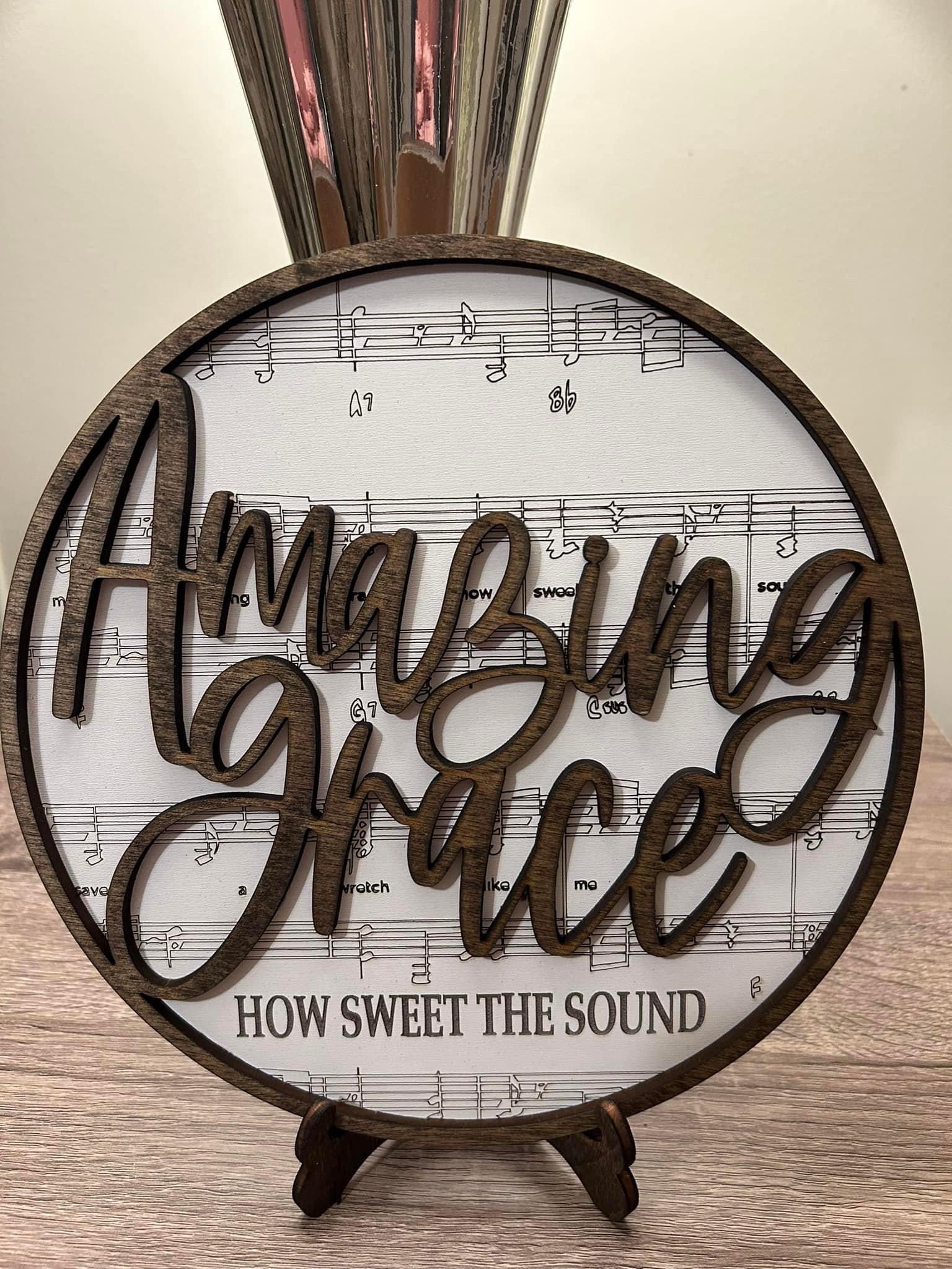 Amazing Grace Wooden Sign 2 Sizes Available - Etsy
