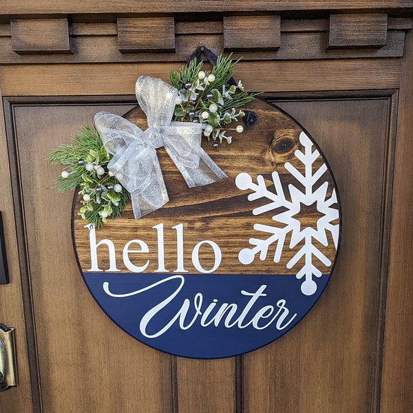 Winter Door Hanger - Etsy