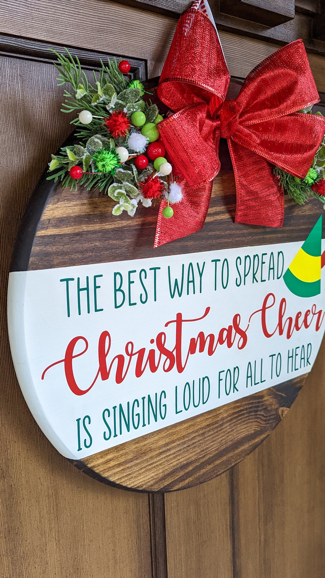 Welcome Door Hanger Christmas Door Hanger Buddy the Elf Elf - Etsy
