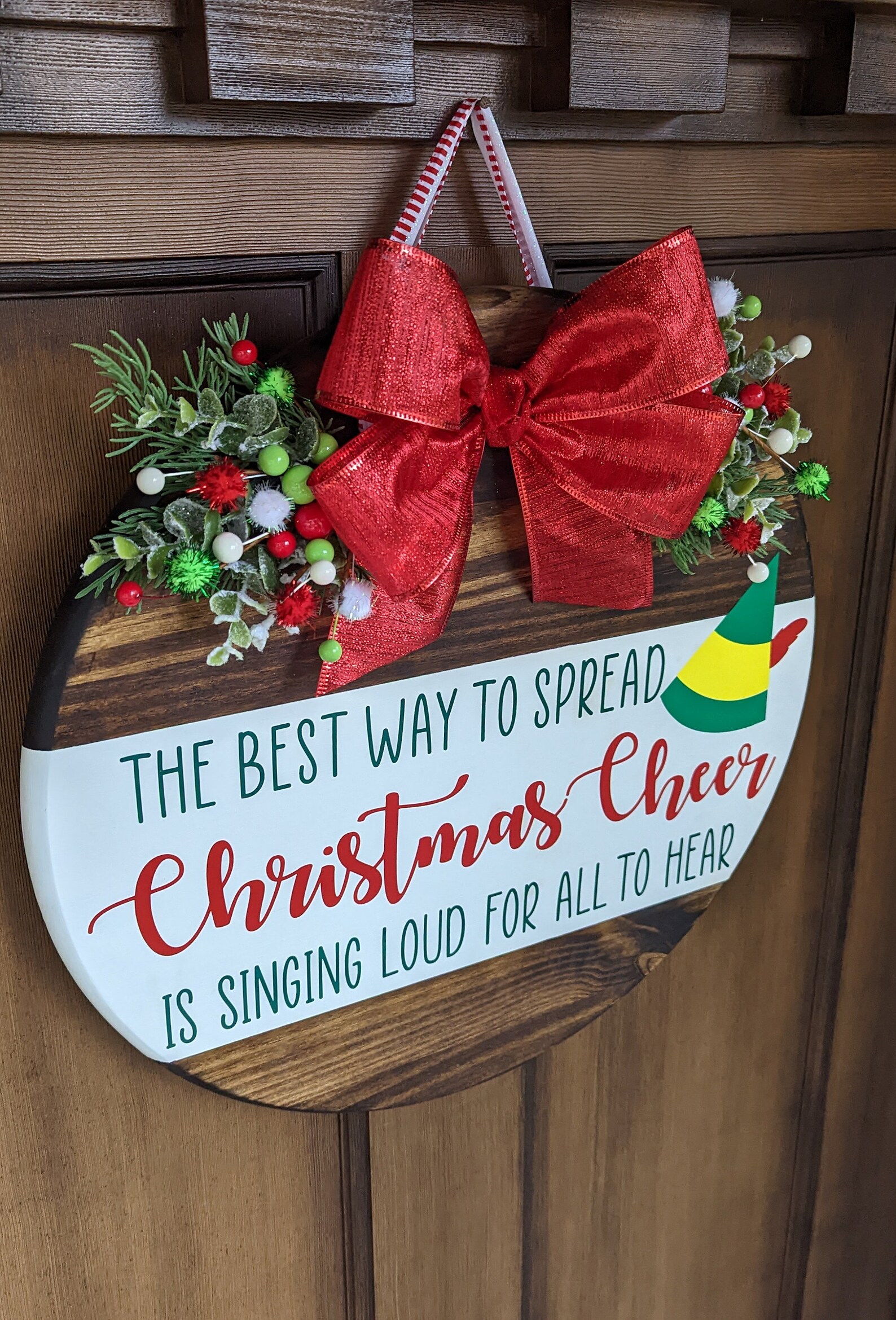 Welcome Door Hanger Christmas Door Hanger Buddy the Elf Elf - Etsy