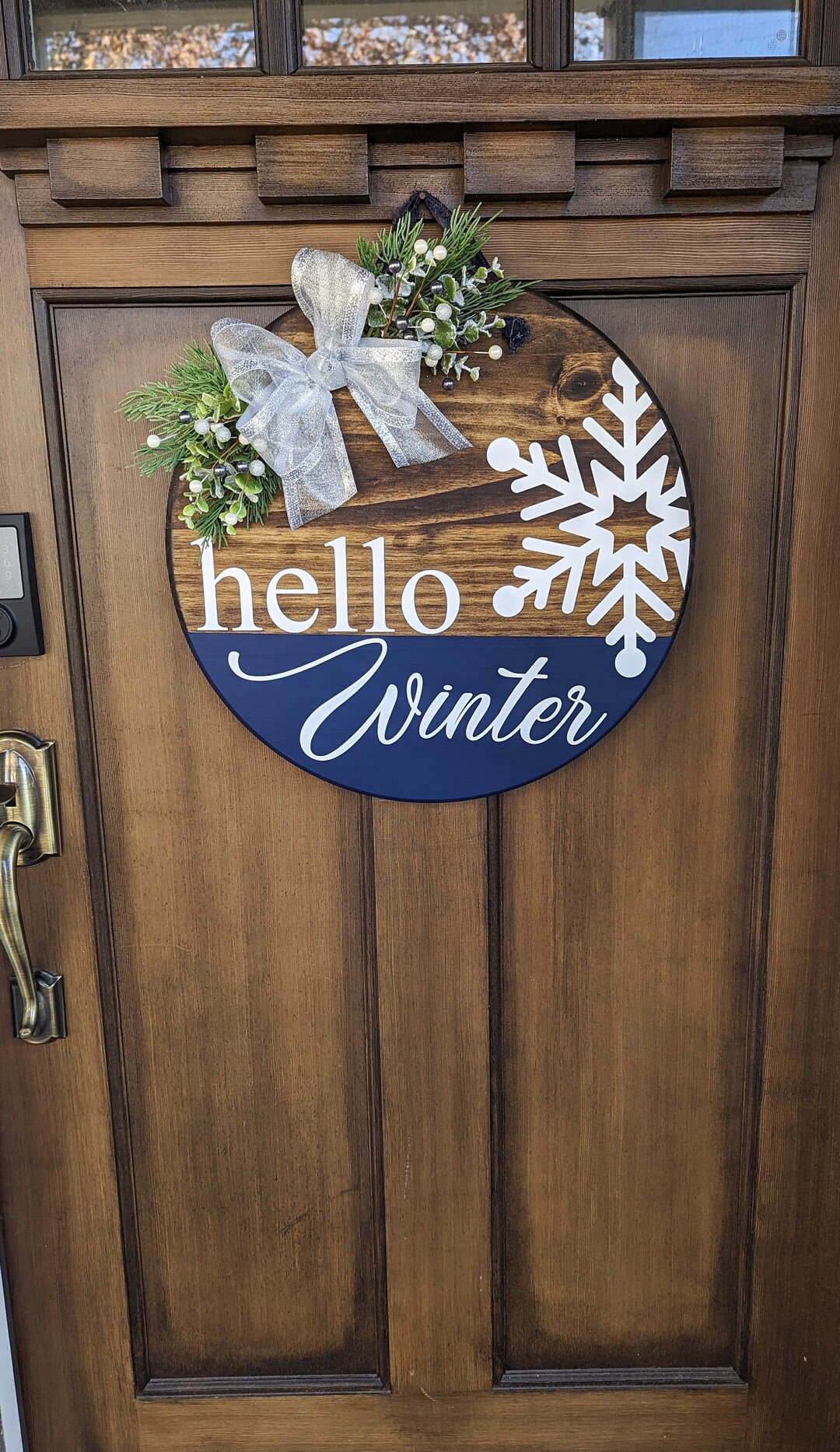 Welcome Door Hanger, Winter Door Hanger, Hello Winter, Hello Winter ...