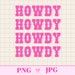 Howdy Png Howdy Digital Art Preppy Png Southern Png - Etsy