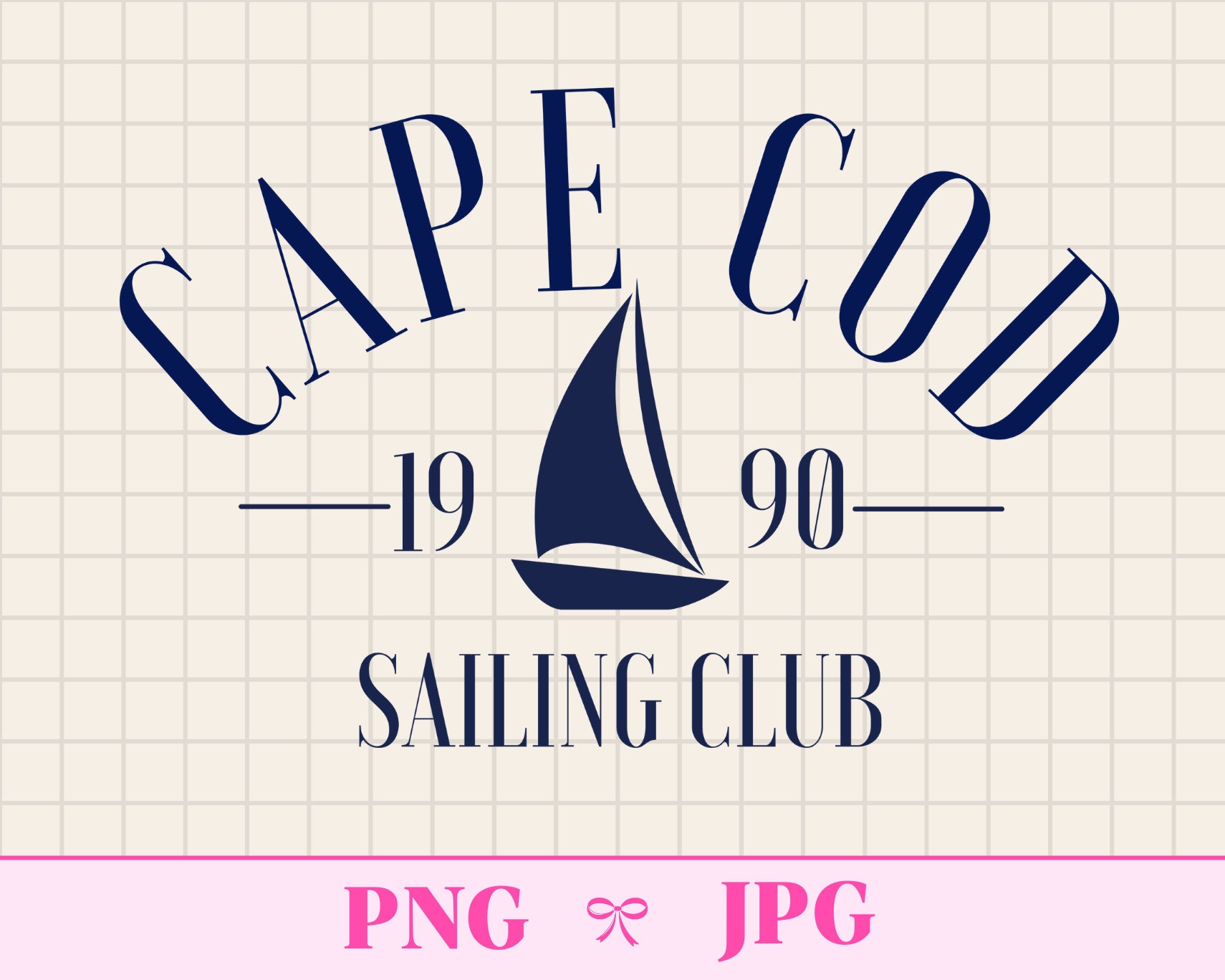Cape Cod Png Sail Boat Png Vintage Png Cape Cod Sublimation Sailing ...