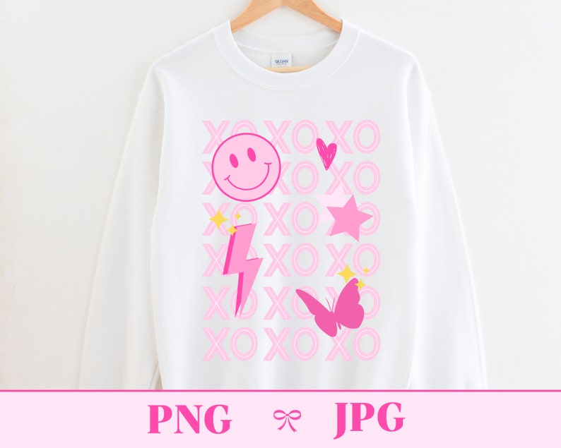 Preppy Full Shirt Png, Xoxo Png, Valentine's Day Png, Preppy ...