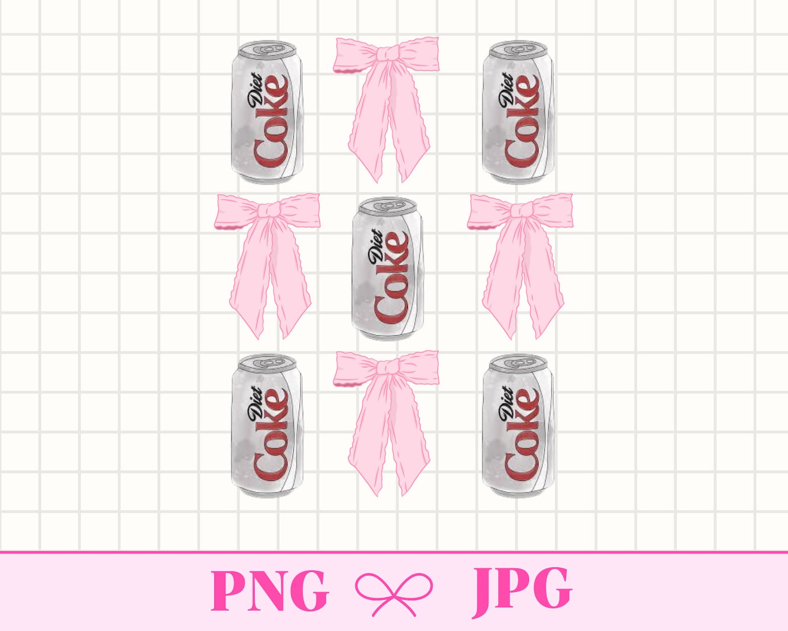 Coquette Diet Coke Png Pink Bow Diet Coke Png Girly Diet Coke Digital ...