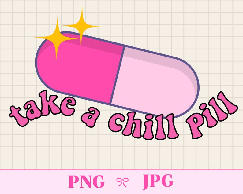 Chill Pill Png Preppy Png Preppy Sublimation Pink Png - Etsy Israel