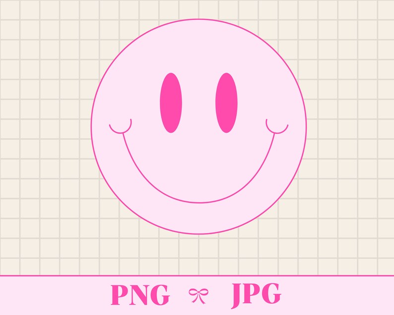 Pink Smiley Face Smiley Face Png Preppy Png Preppy Clipart Sorority ...