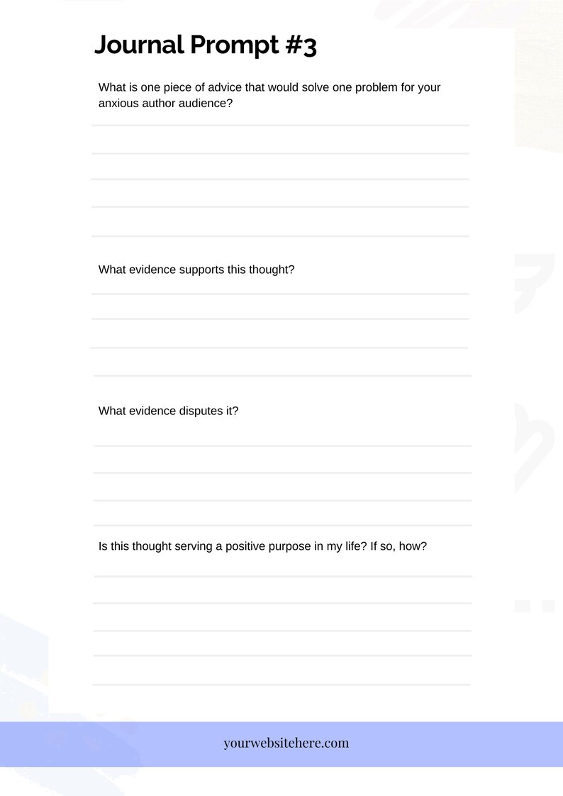 Anxious Author Journal Template - Etsy