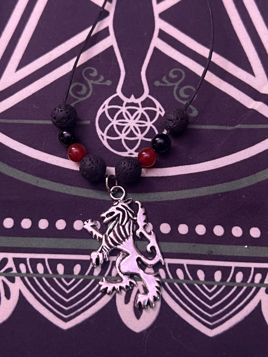 Fire & Brimstone Dragon Necklace — Handmade Crystal Necklace - Etsy