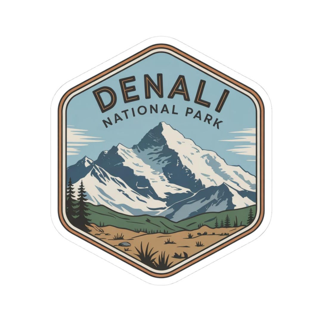 Denali Kiss-cut Stickers - Adventure Decor, Travel Gifts, Laptop ...