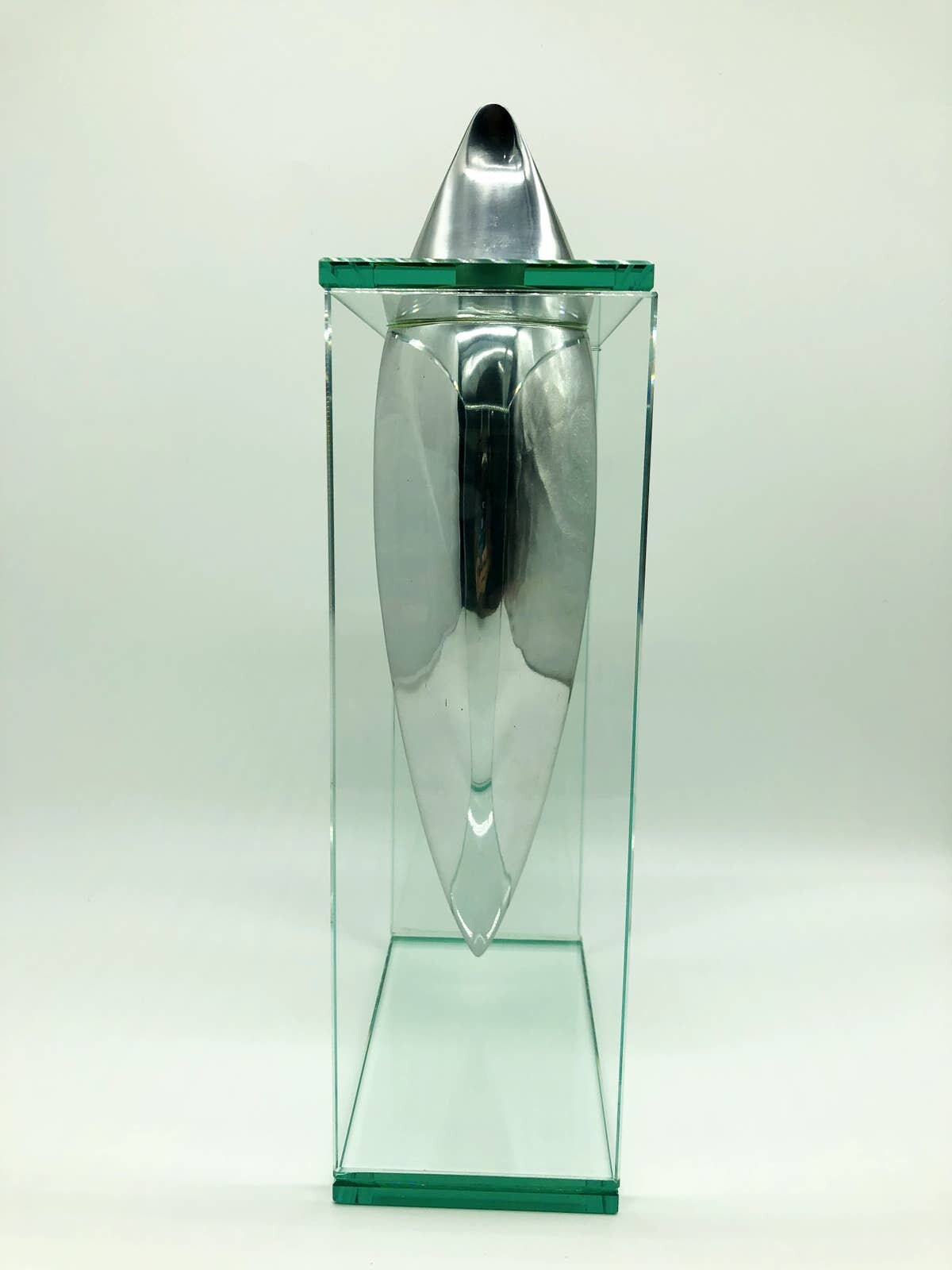 RARE Vintage LISA MORI Modernist Mixed Media Glass Aluminum - Etsy