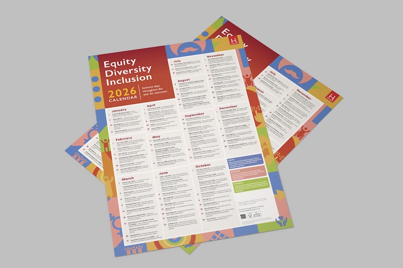 Equity Diversity Inclusion (EDI) Calendar 2026 | A2 Poster | Planner ...