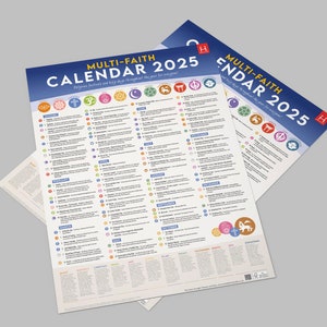 Multi-faith Calendar 2025 | Planner | Celebrations | Diversity ...