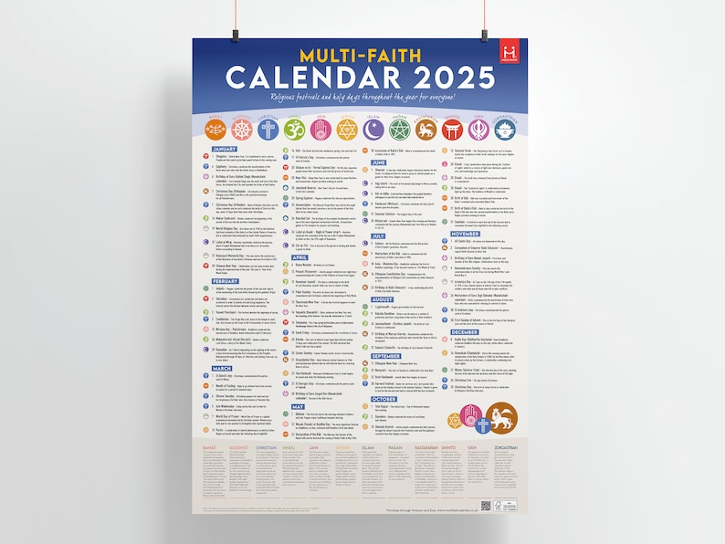 Multi-faith Calendar 2025 | Planner | Celebrations | Diversity ...