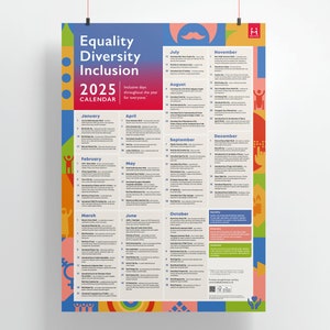 Equality Diversity Inclusion (EDI) Calendar 2025 | A2 Poster | Planner ...