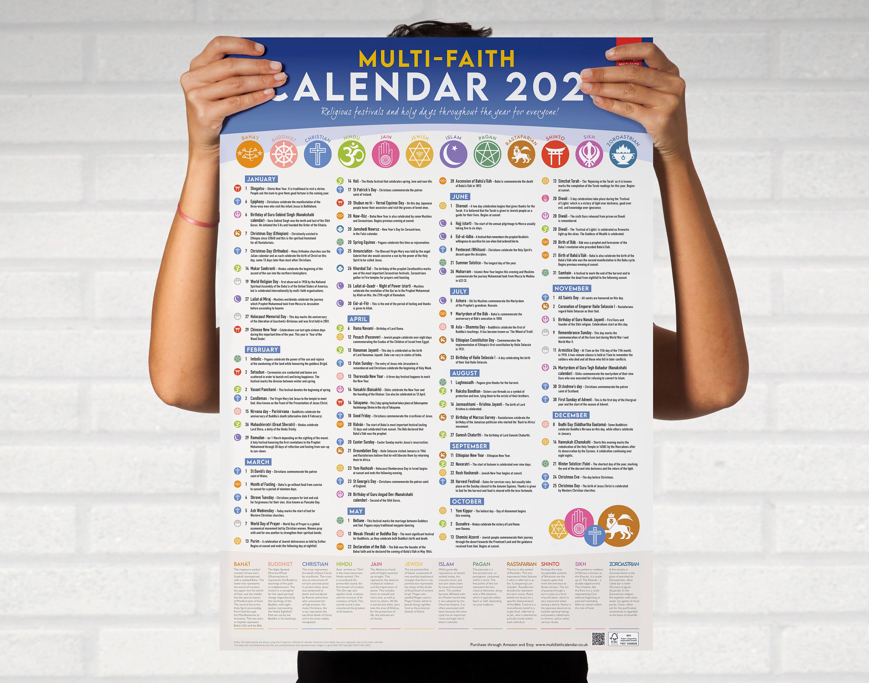 Multi-faith Calendar 2025 | Planner | Celebrations | Diversity ...