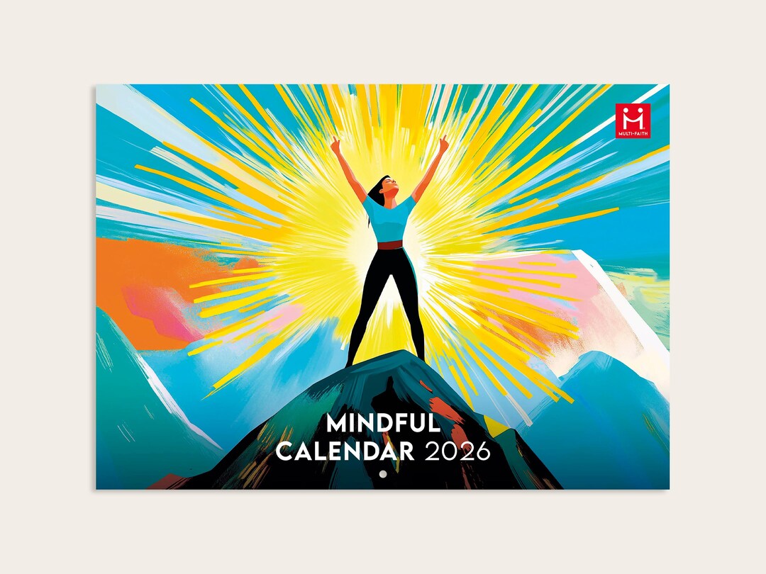 2026 Mindful Wall Calendar | A4 Opens to A3 | Uplifting Quotes ...