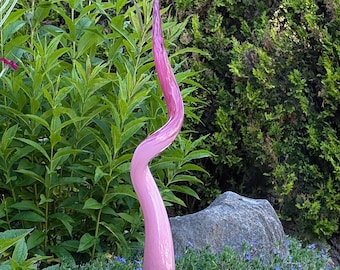 MALA 846 Yellow/orange 2 Tone Opaque Fade to Transparent Glass Garden ...