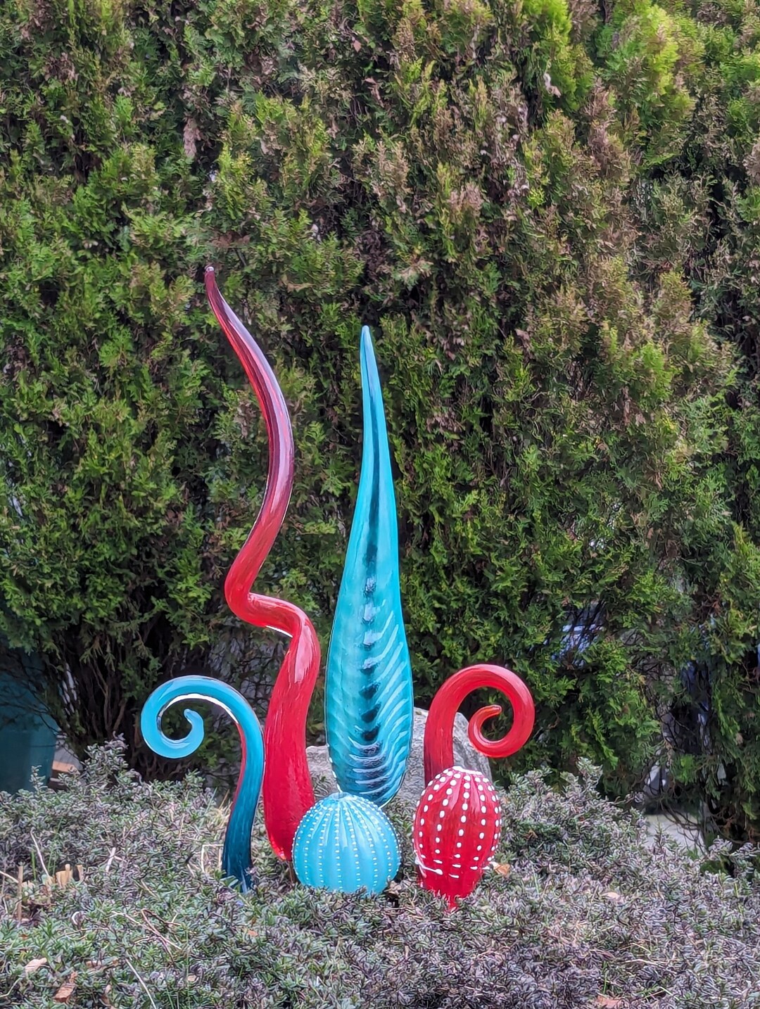 MALA 766 Turquoise/red Set of 6: 1 Leaf, 1 Spiral, 2 Urchins, 2 Fiddles ...