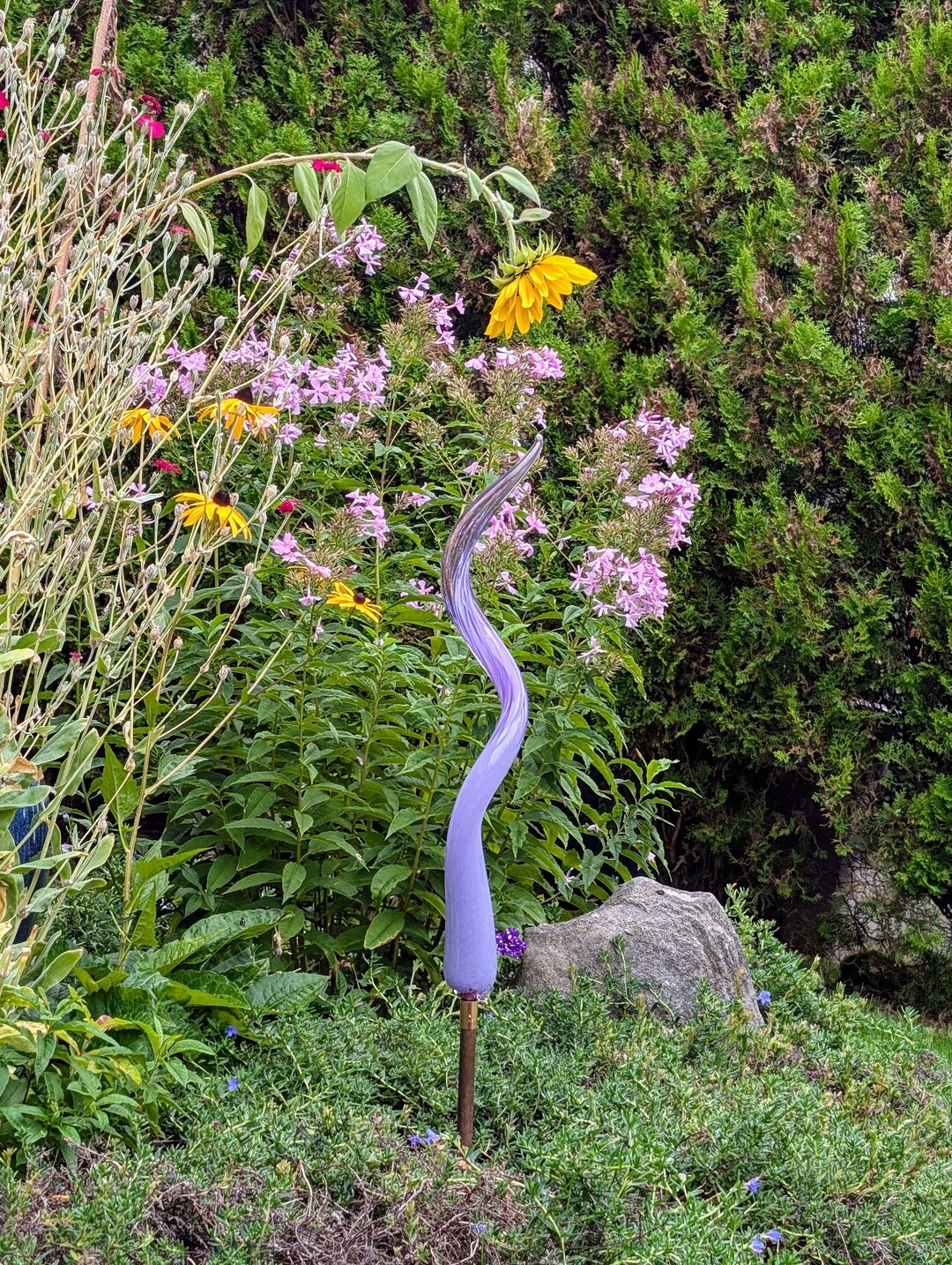 MALA 1046 Purple/purple 2 Tone Opaque Fade to Transparent Glass Garden ...