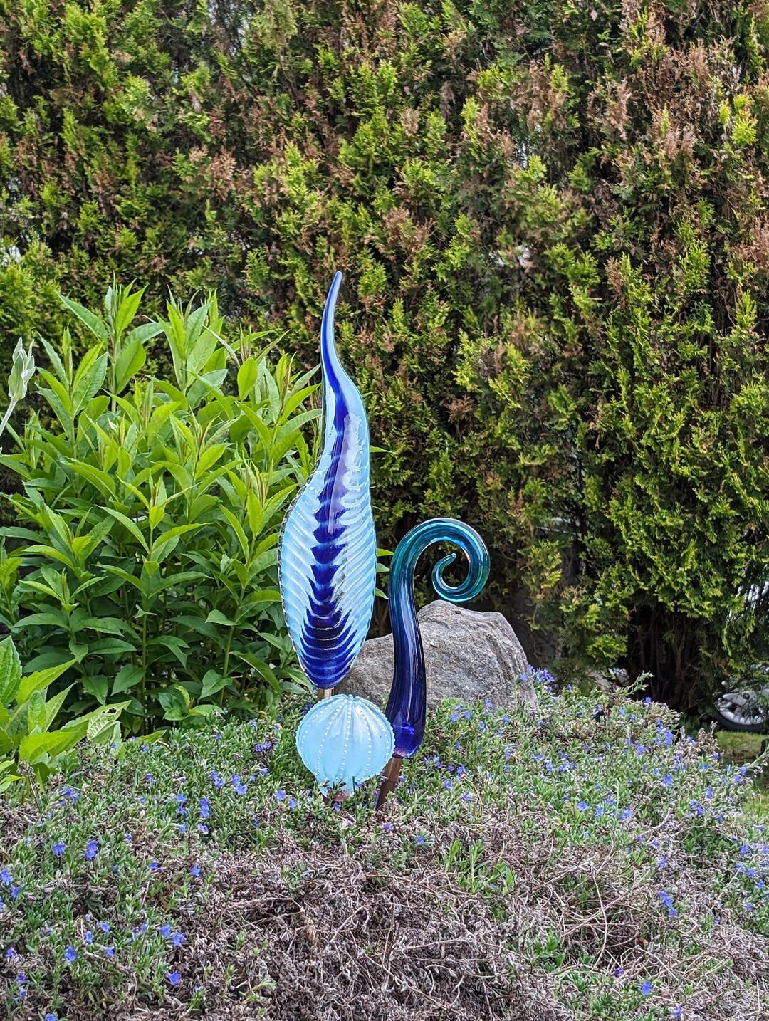 MALA #928 L Blue/cobalt/aqua Blue Trio Set of 3: Leaf, Urchin, Fiddle ...