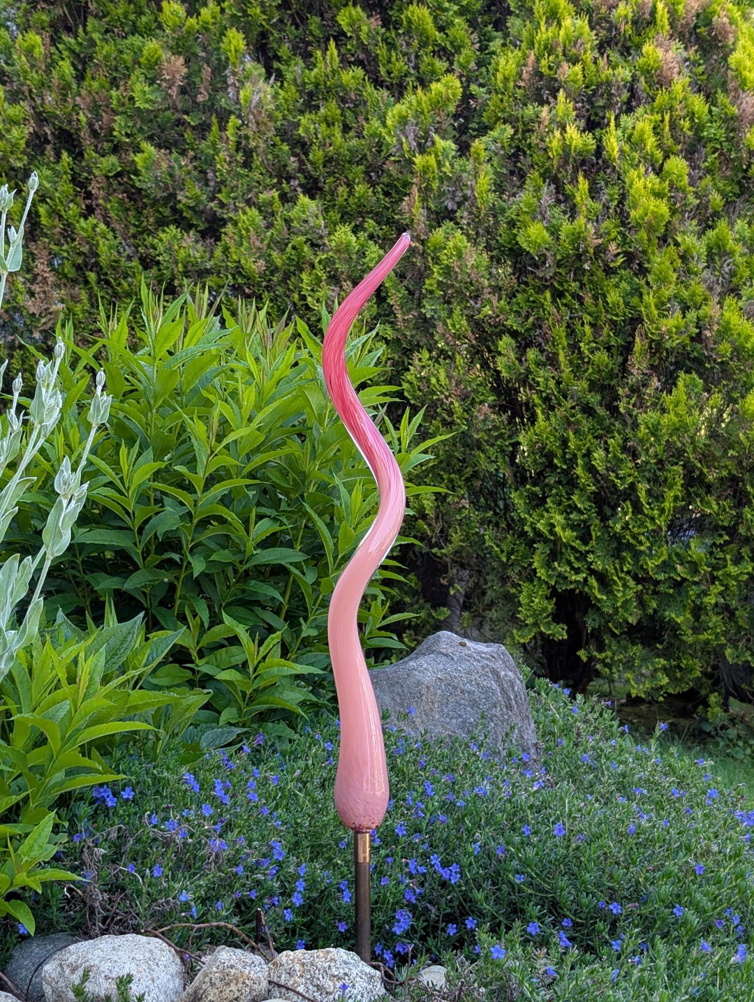 MALA #1540 F Pink/pink 2 Tone Opaque Fade to Transparent Glass Garden ...