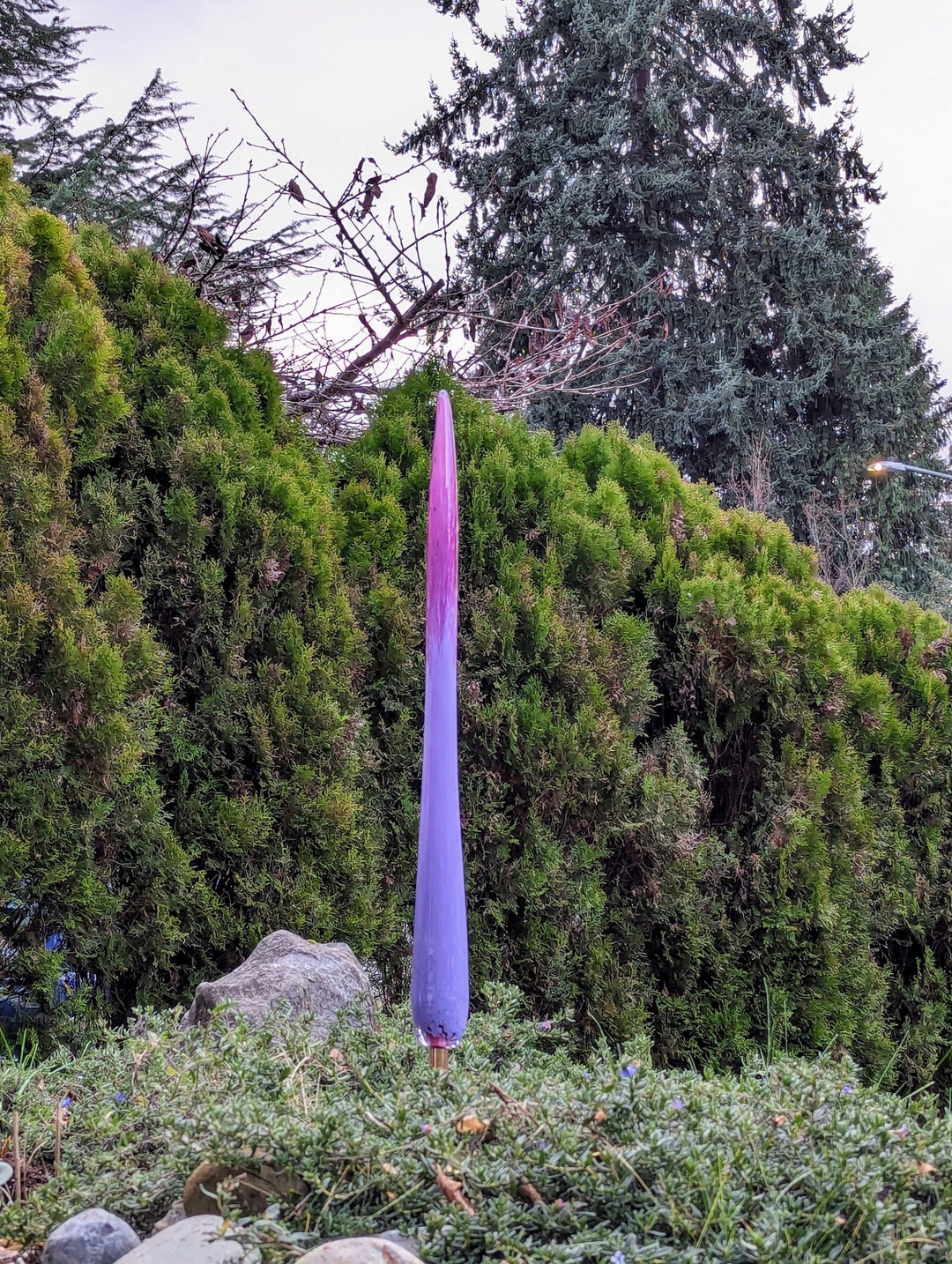 MALA 737 Purple/pink 2 Tone Opaque Fade to Transparent Glass Garden ...