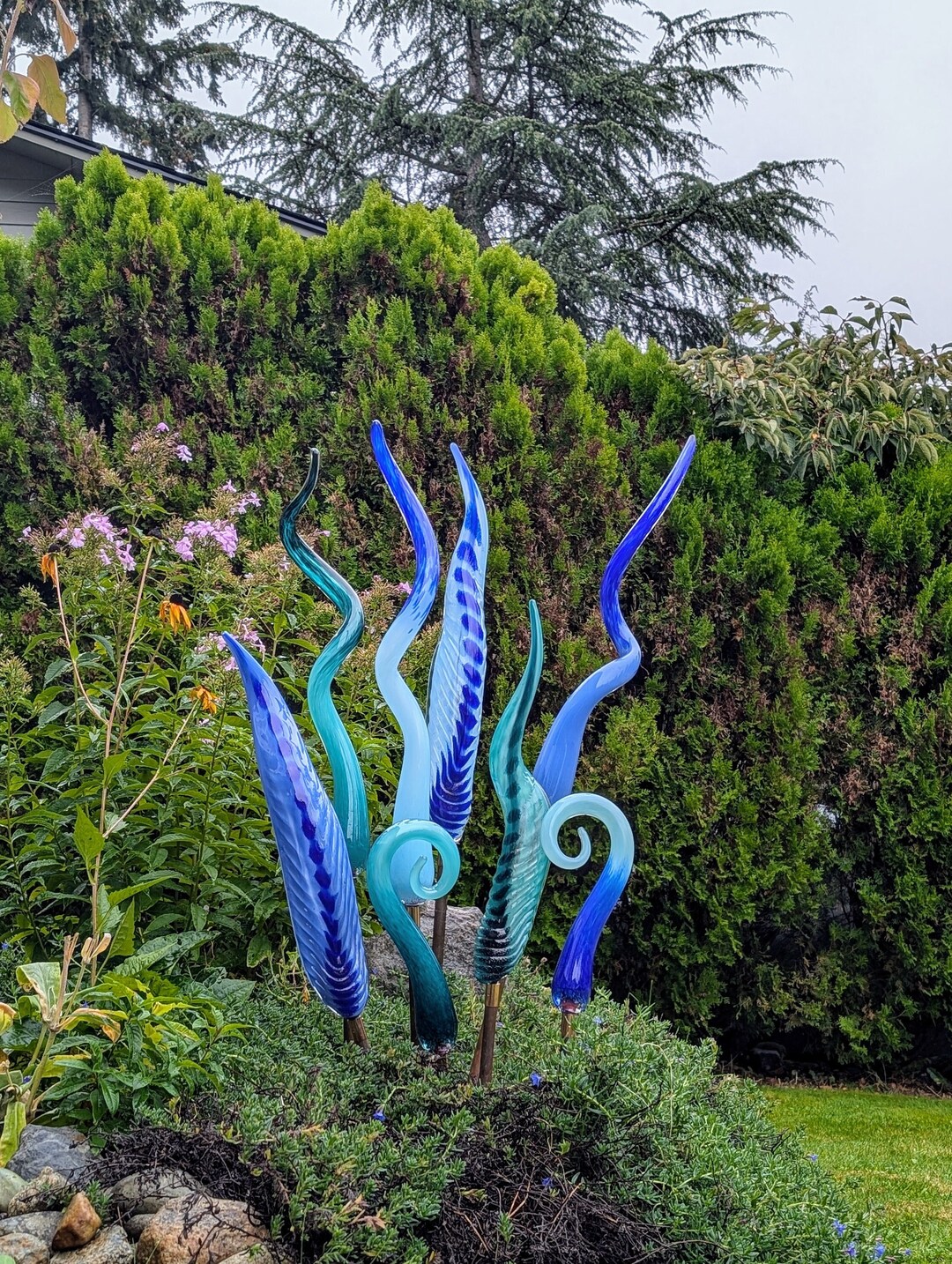 MALA #1069 N Blue/l Blue/turquoise Set of 8: 3 Leaves, 3 Spirals, 2 ...