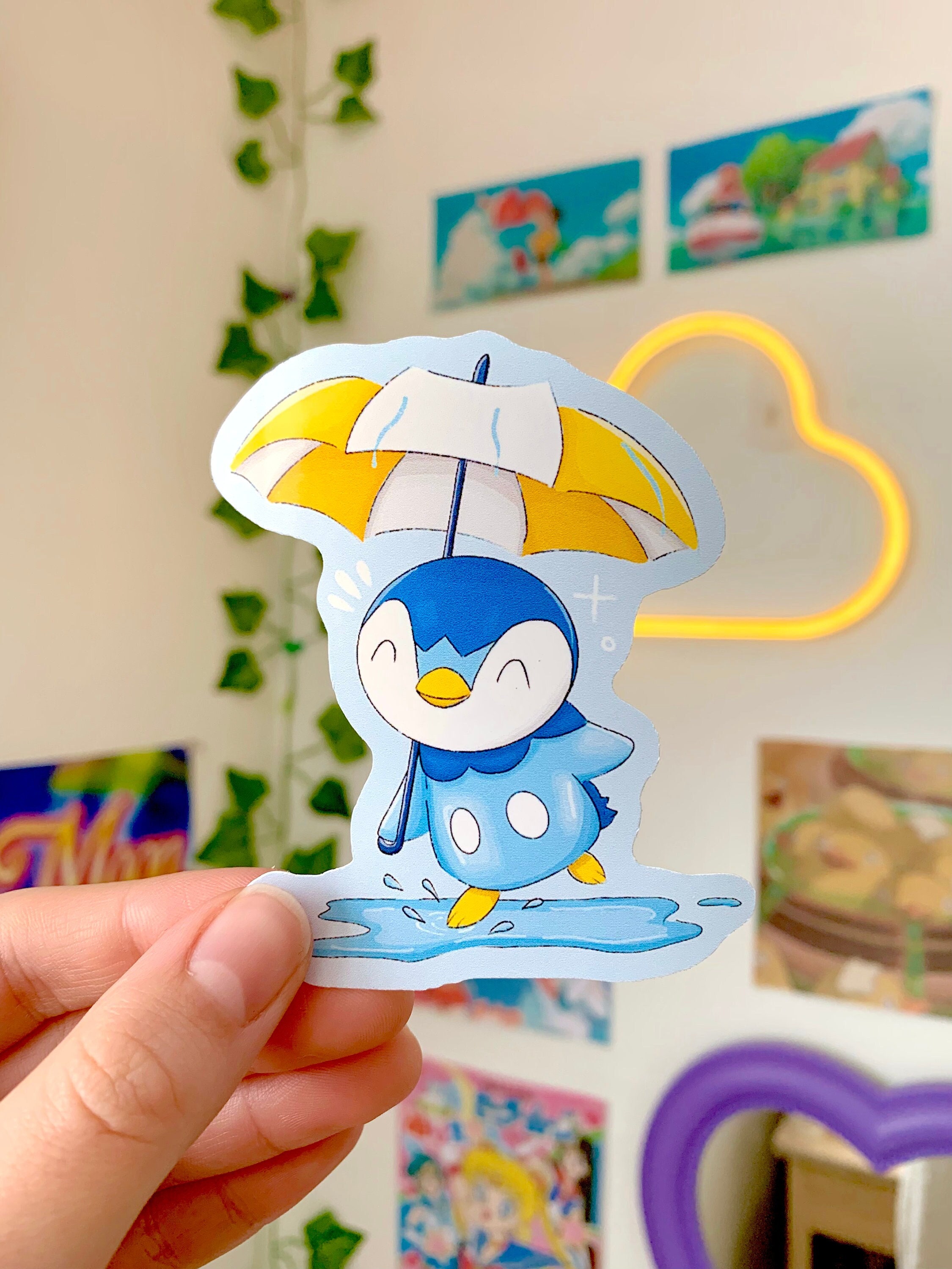Piplup Puddle Sticker | Etsy
