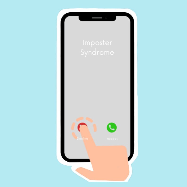 Imposter Syndrome Decline Sticker - Etsy