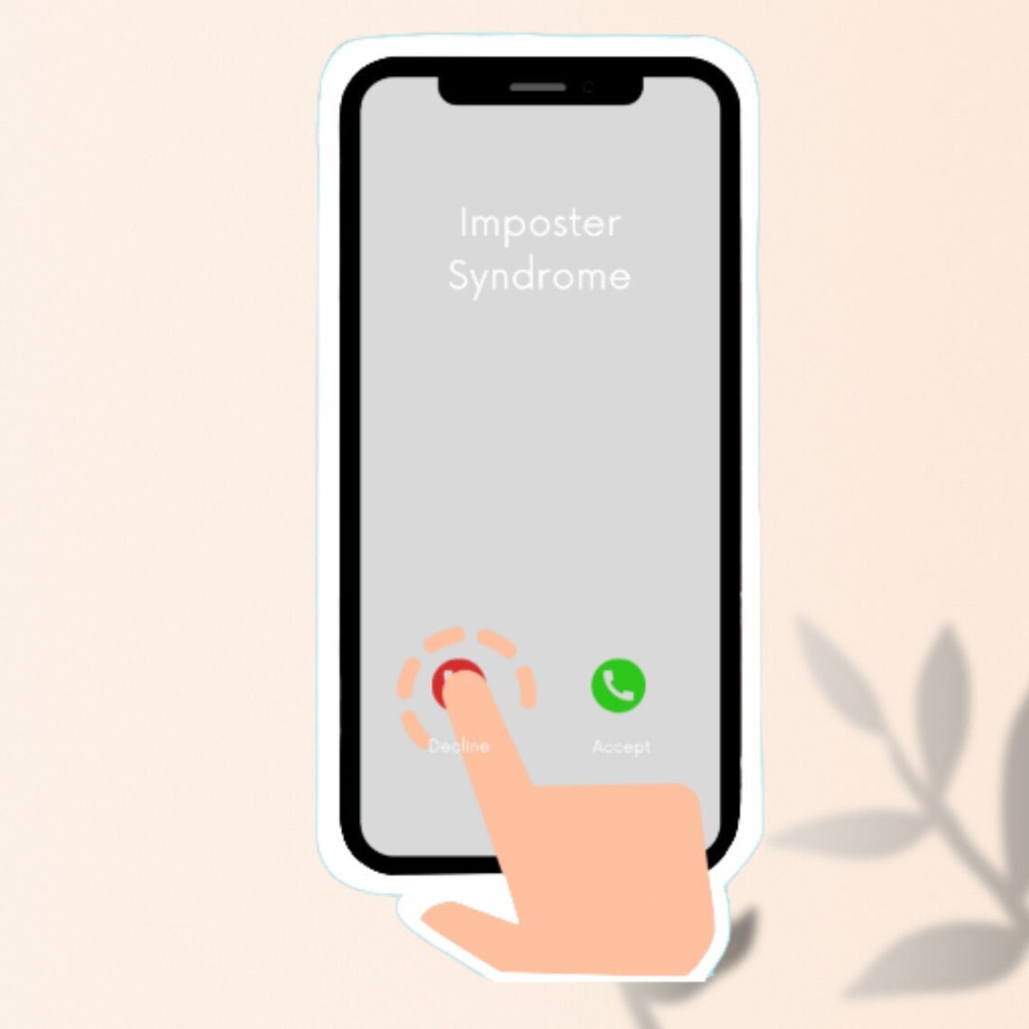 Imposter Syndrome Decline Sticker - Etsy