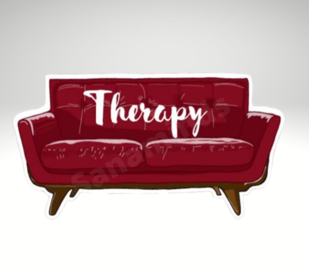 Therapist Couch Sticker | Therapy Sticker| Mental Health Vinyl ...