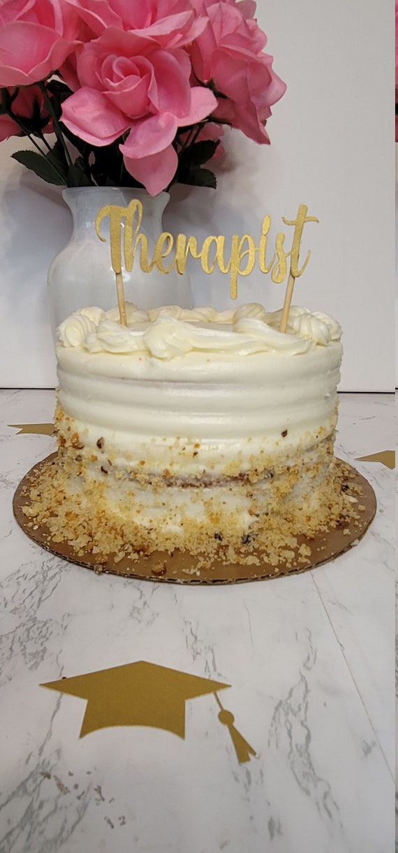 Therapist Cake Topper Mental Health Graduate Licensed | Etsy
