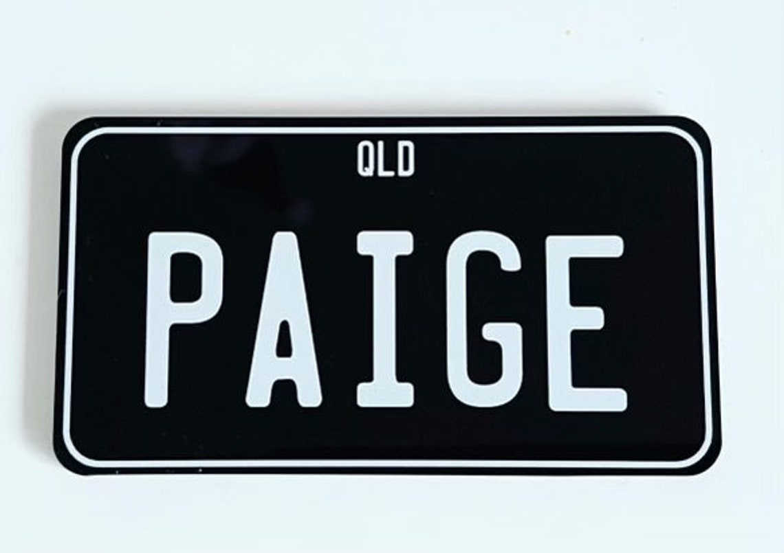 Custom Novelty Number Plate / License Plate 90mm X 50mm | Black Acrylic ...