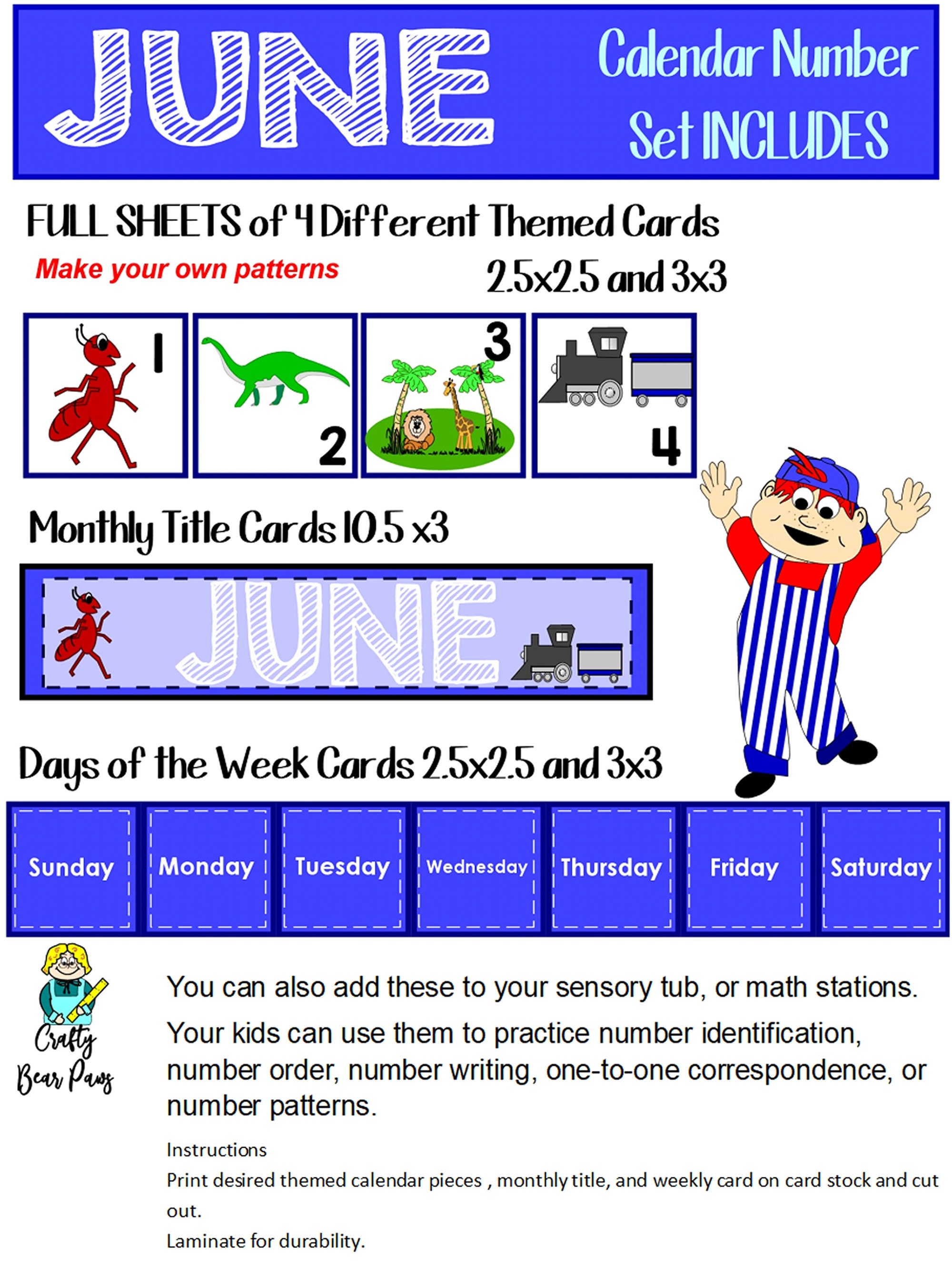 Toys Learning & School Toys & Games number squares teacher gift June ...