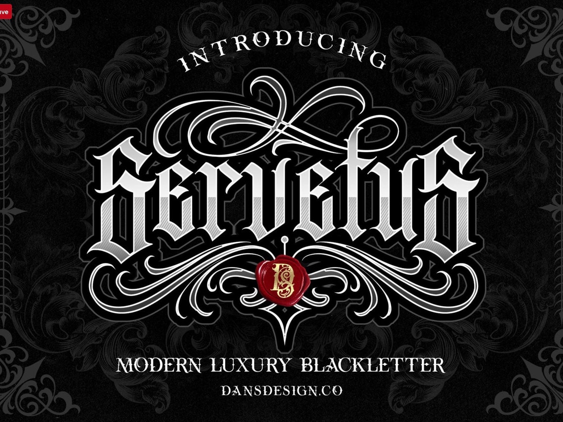 Old English, Tattoo Font - Etsy