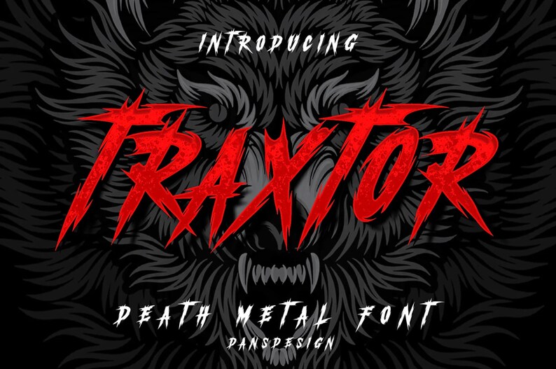 Traxtor Metal Font Horror Font - Etsy