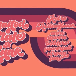 Retro Bold Script Font - Etsy