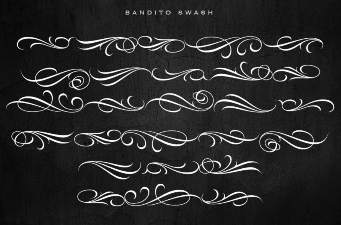 Bandito Cursive Fonts Including Swashes OTF TTF File - Etsy