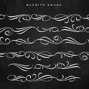 Bandito Cursive Fonts Including Swashes OTF TTF File - Etsy