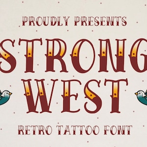 American Traditional Tattoo Font (OTF, TTF) File Format - Etsy