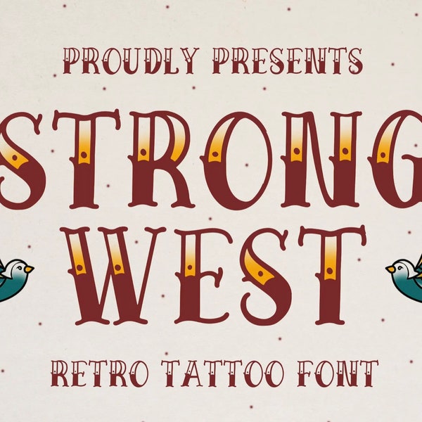 American Traditional Tattoo Font (otf, Ttf) File Format - Etsy