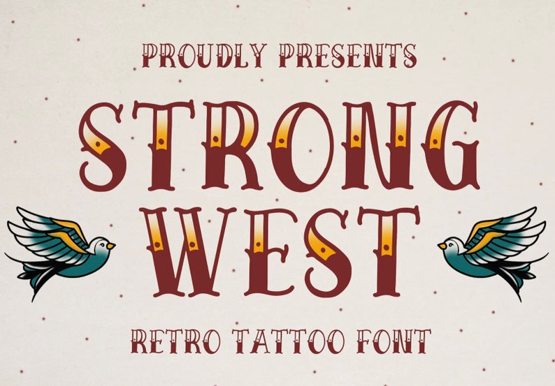 American Traditional Tattoo Font (OTF, TTF) File Format - Etsy