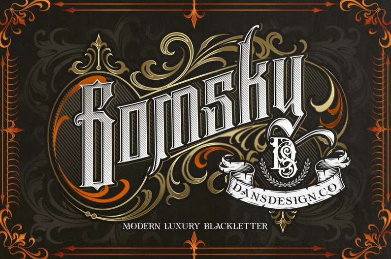 Fancy Vintage Tattoo Chicano Font - Etsy