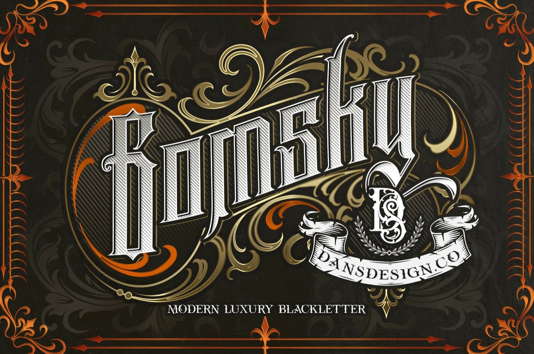 Fancy Vintage Tattoo Chicano Font - Etsy