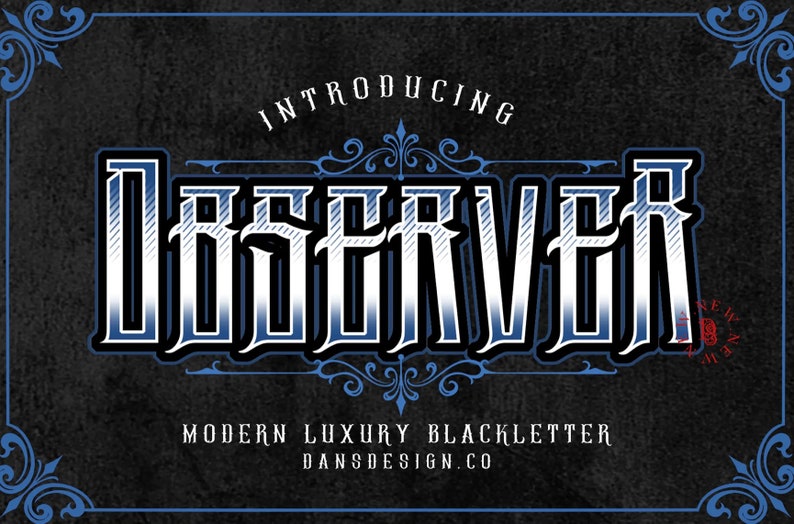 Bold Blackletter Font OTF/TTF - Etsy