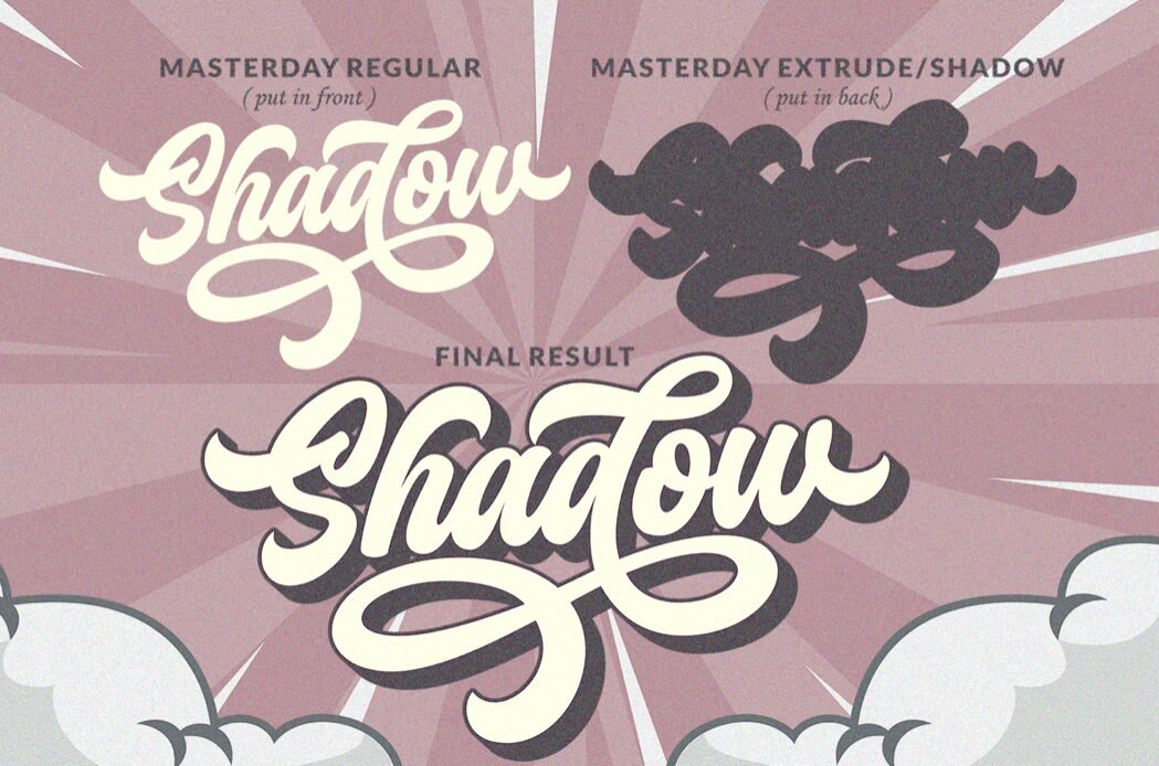 Masterday Font Urban Retro Font Style Otf, Ttf, Woff - Etsy