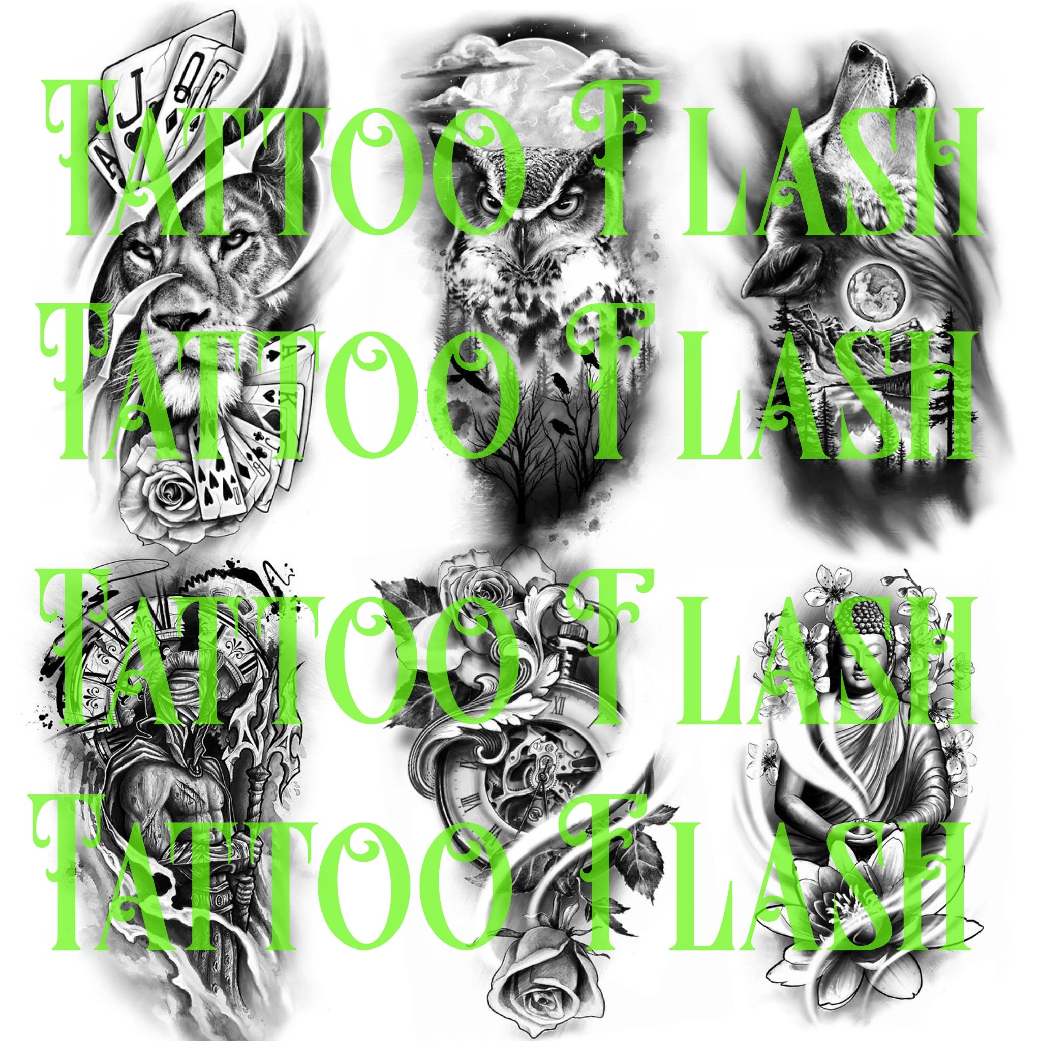 TATTOO FLASH Set Vol.3, 100 Procreate Designs/stamps - Etsy